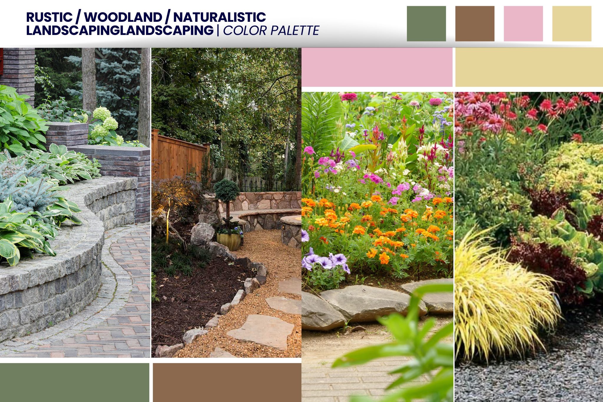 Rustic & Woodland Landscape Design Inspiration